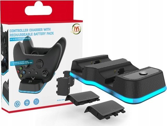 JYS lādētāja stacija+ 2x akumulators Xbox One X Pad Jys-x129 [Stacja+ ...